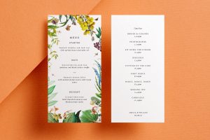 Wedding Menu Size Guide: DL vs A5 vs 5×7 vs Square - Utterly Printable