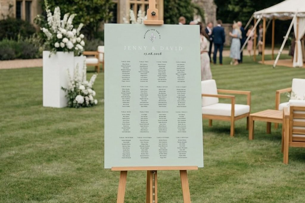 What to Put on a Wedding Table Plan: Names, Titles & Layout Best ...