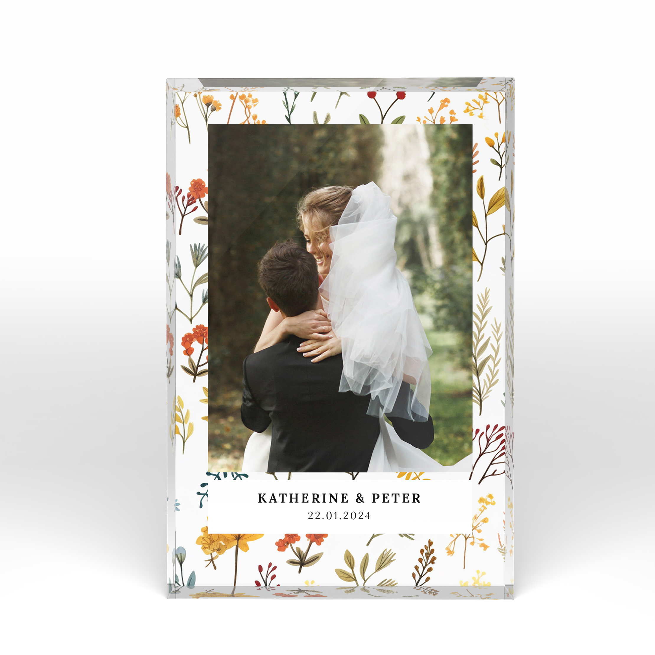 Floral Wedding Waltz in Acrylic Photo Blocks