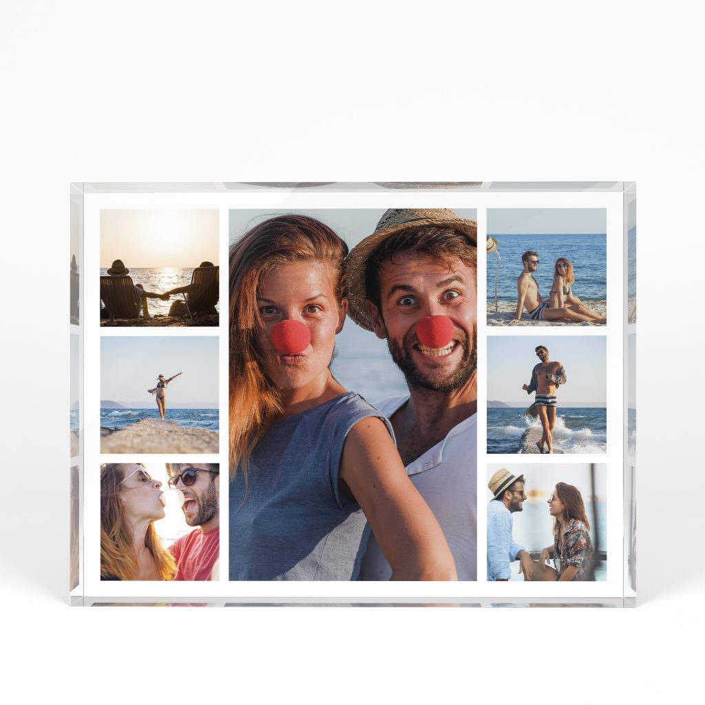 Love Collage in Acrylic Photo Blocks
