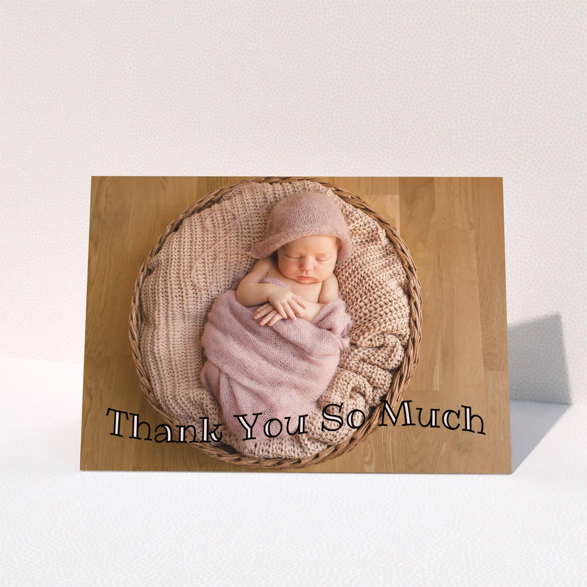 Curvy Thanks in Baby Thank You Cards
