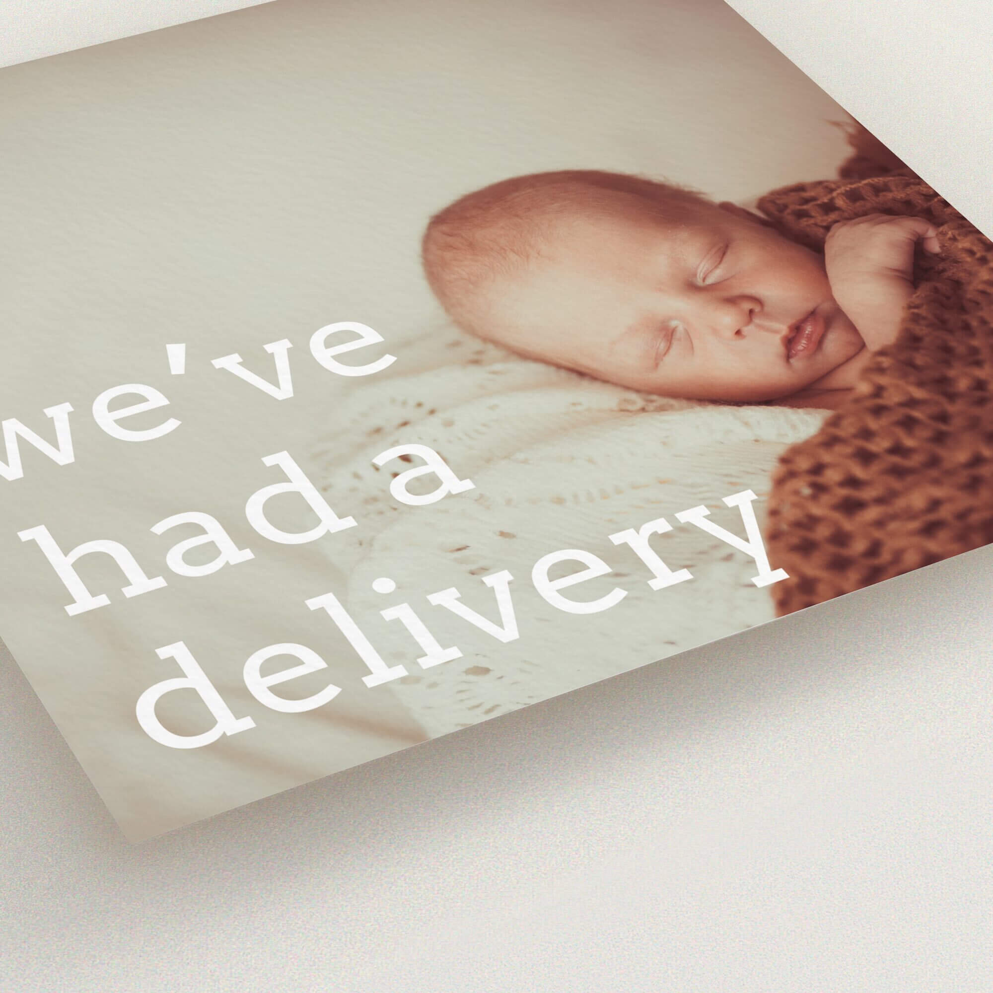 Delivery in Birth Announcement Cards