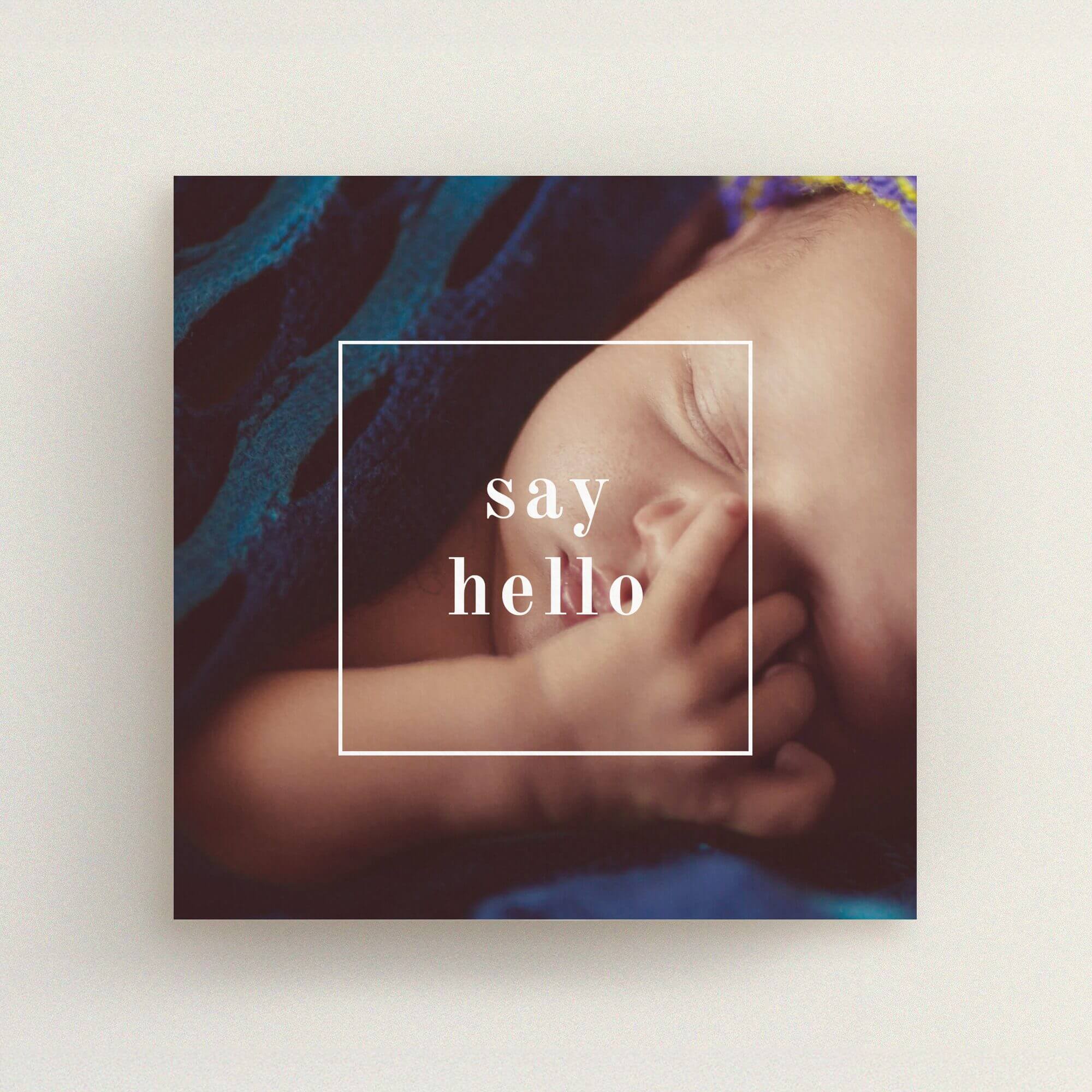 Say Hello in Birth Announcement Cards