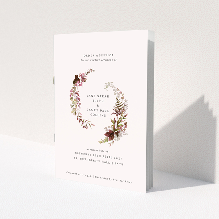 Wedding Order of Service - Burgundy: Elegant Templates for Your Ceremony