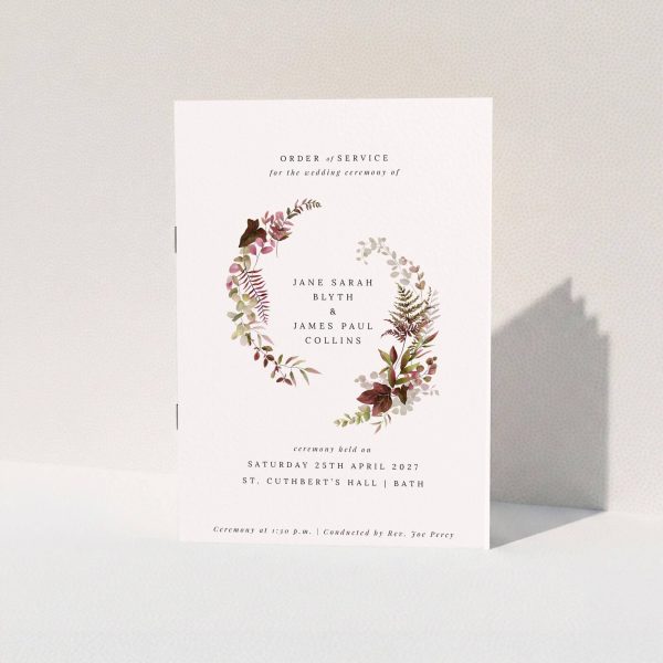 Order of Service for Weddings | Multiple Pages | Utterly Printable
