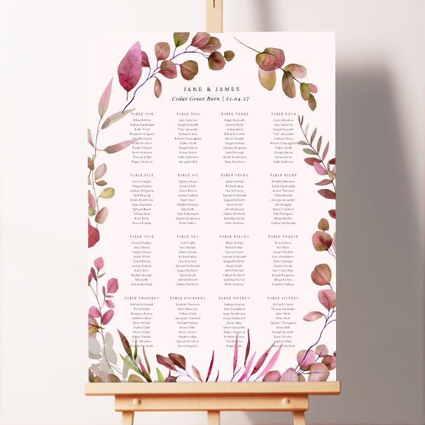 Wedding Table Plans - Utterly Printable