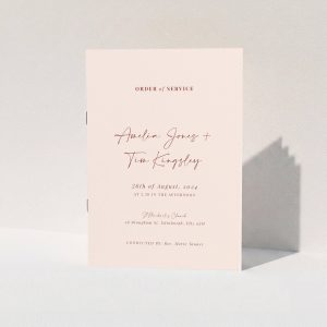 Order of Service for Weddings | Multiple Pages | Utterly Printable