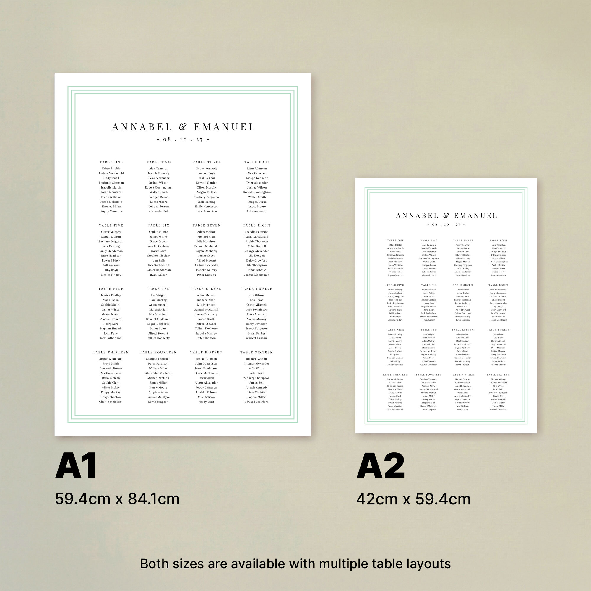 Border in Three in Wedding Table Plans