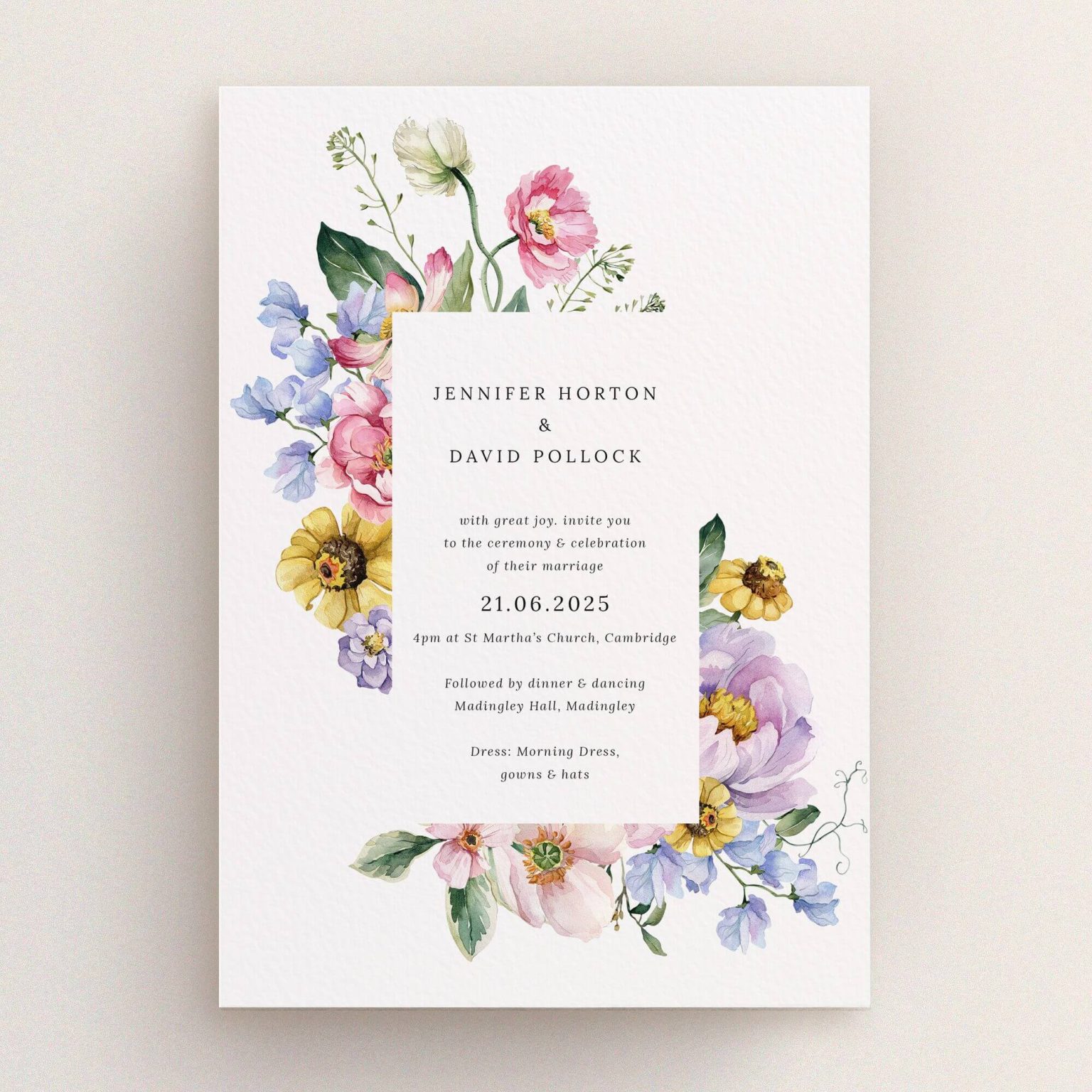 Wedding Invitations – Customise & Print | Utterly Printable