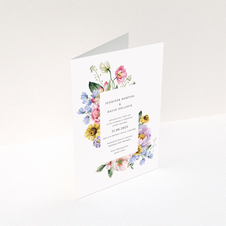 Botanical Cascade in Personalised Wedding Invitation Cards