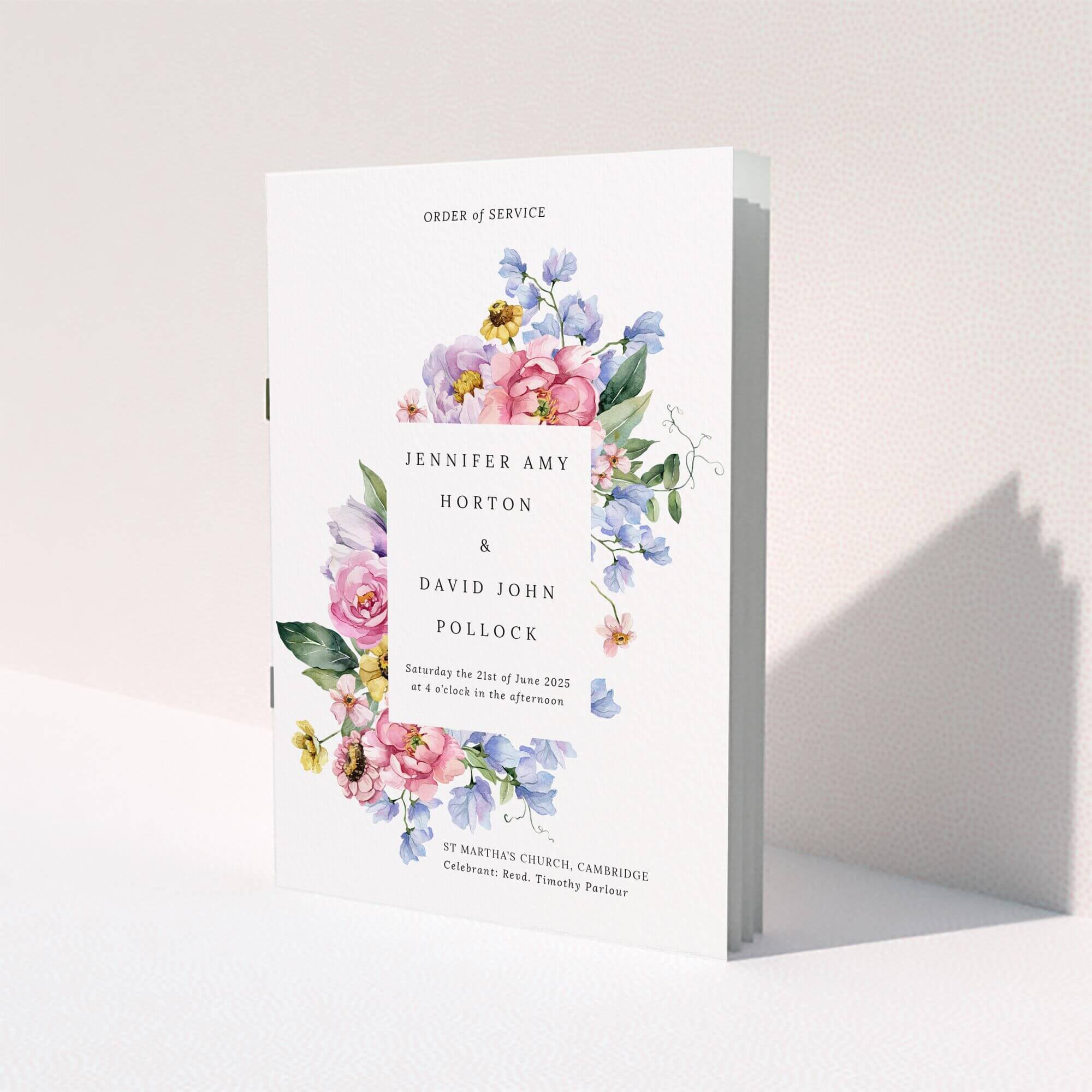 Order of Service for Weddings | Multiple Pages | Utterly Printable