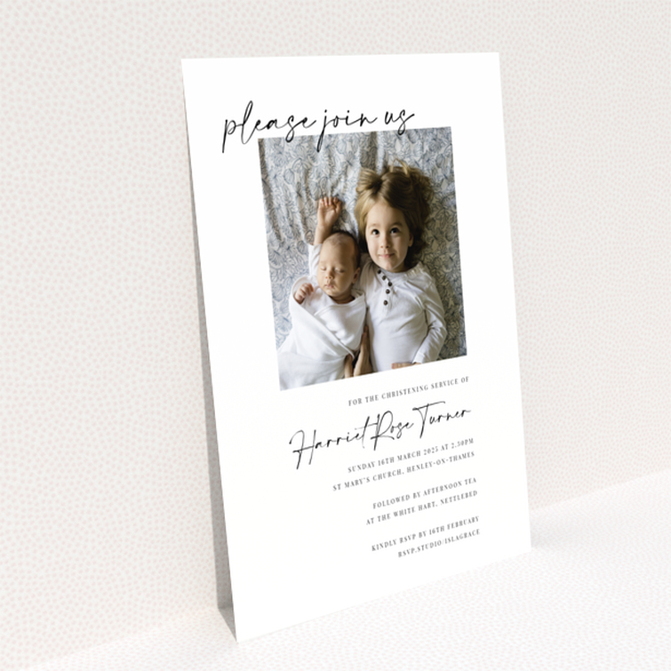Simple Love Frame in Christening Invitations