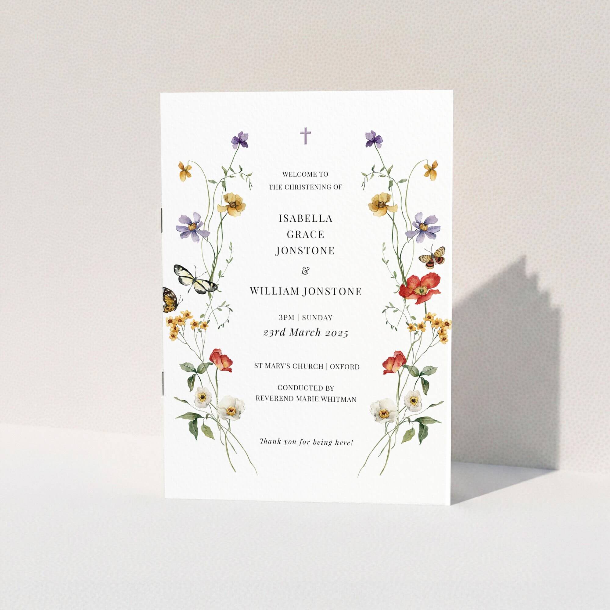 Christening Order of Service - Utterly Printable