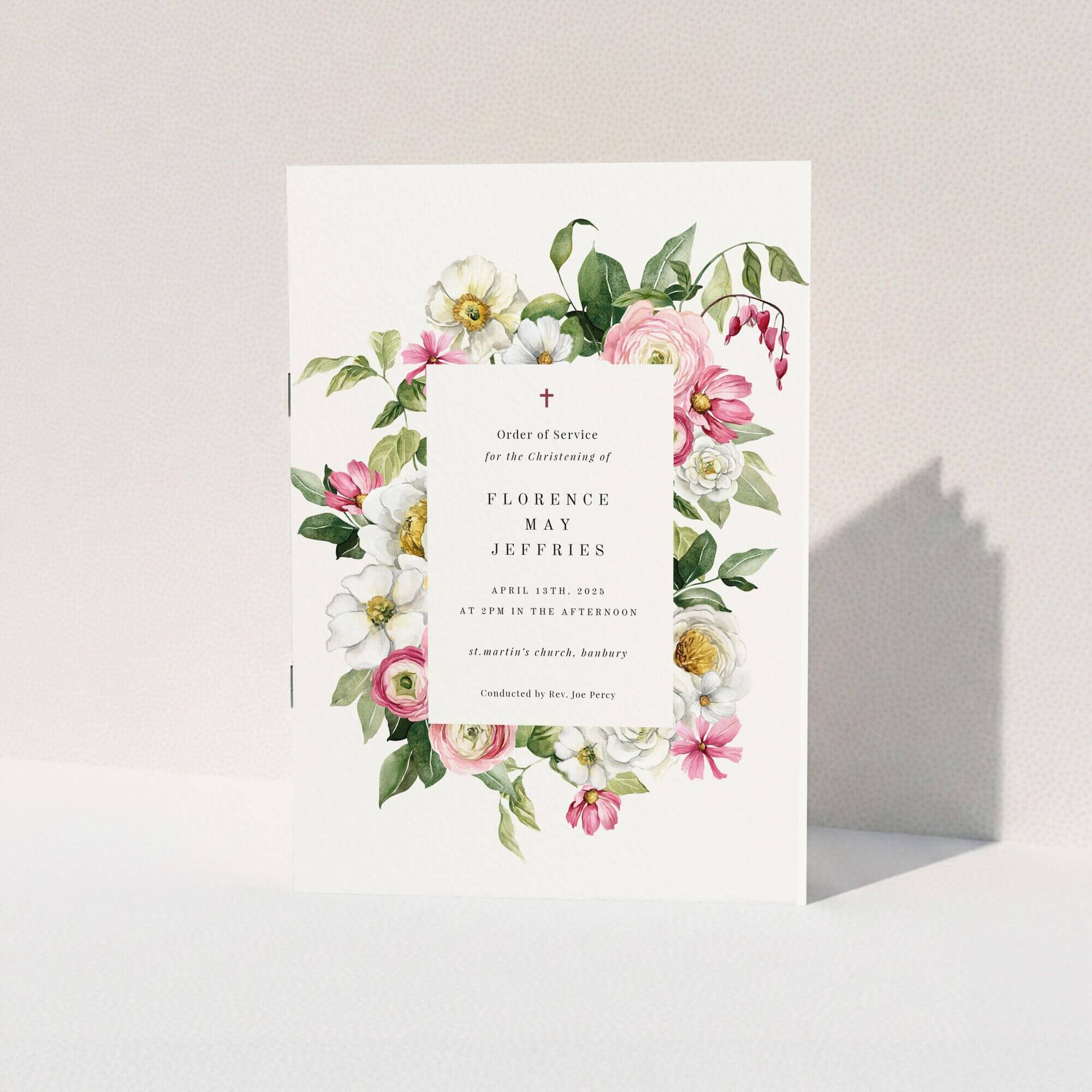 Christening Order of Service - Utterly Printable
