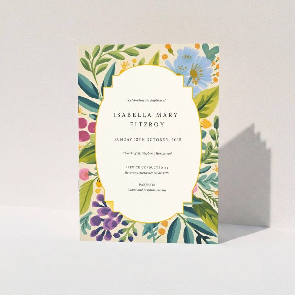 Floral Border in Christening Order of Service