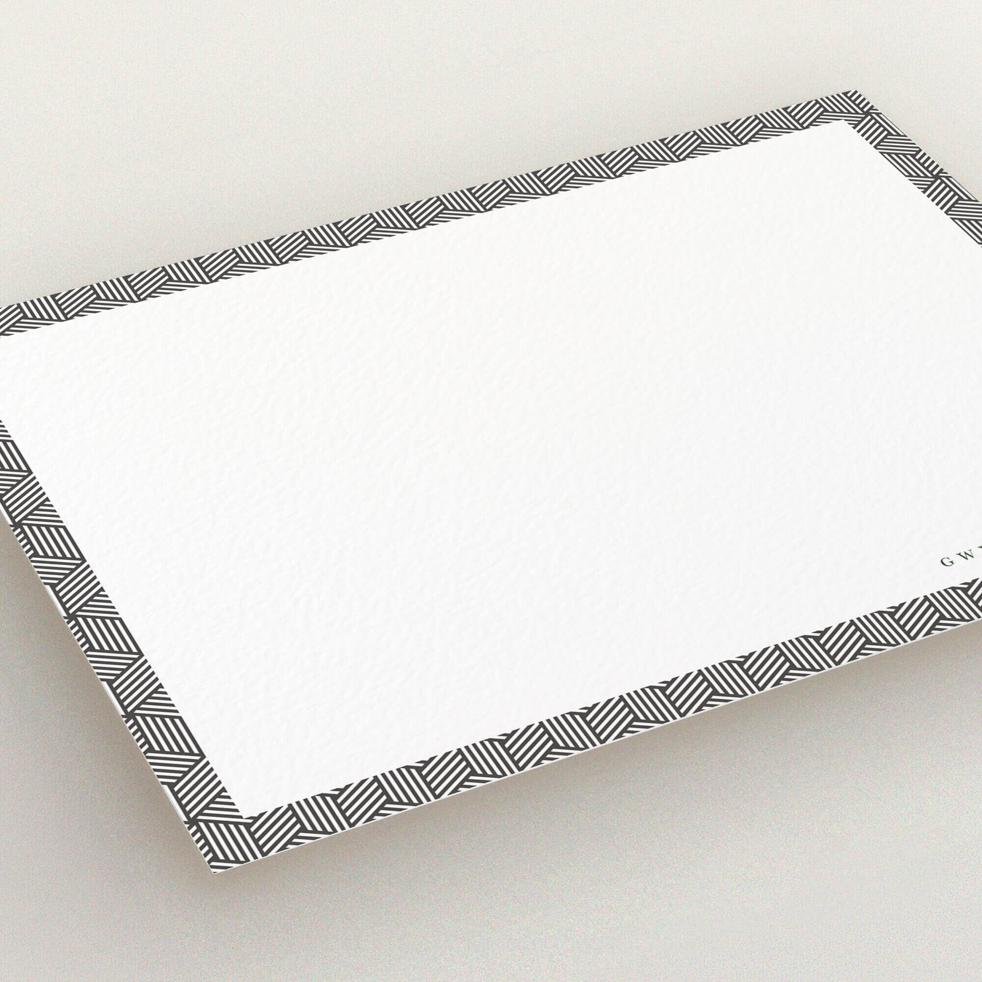 Geometric boxes in Personalised Desk Note Cards for Couples