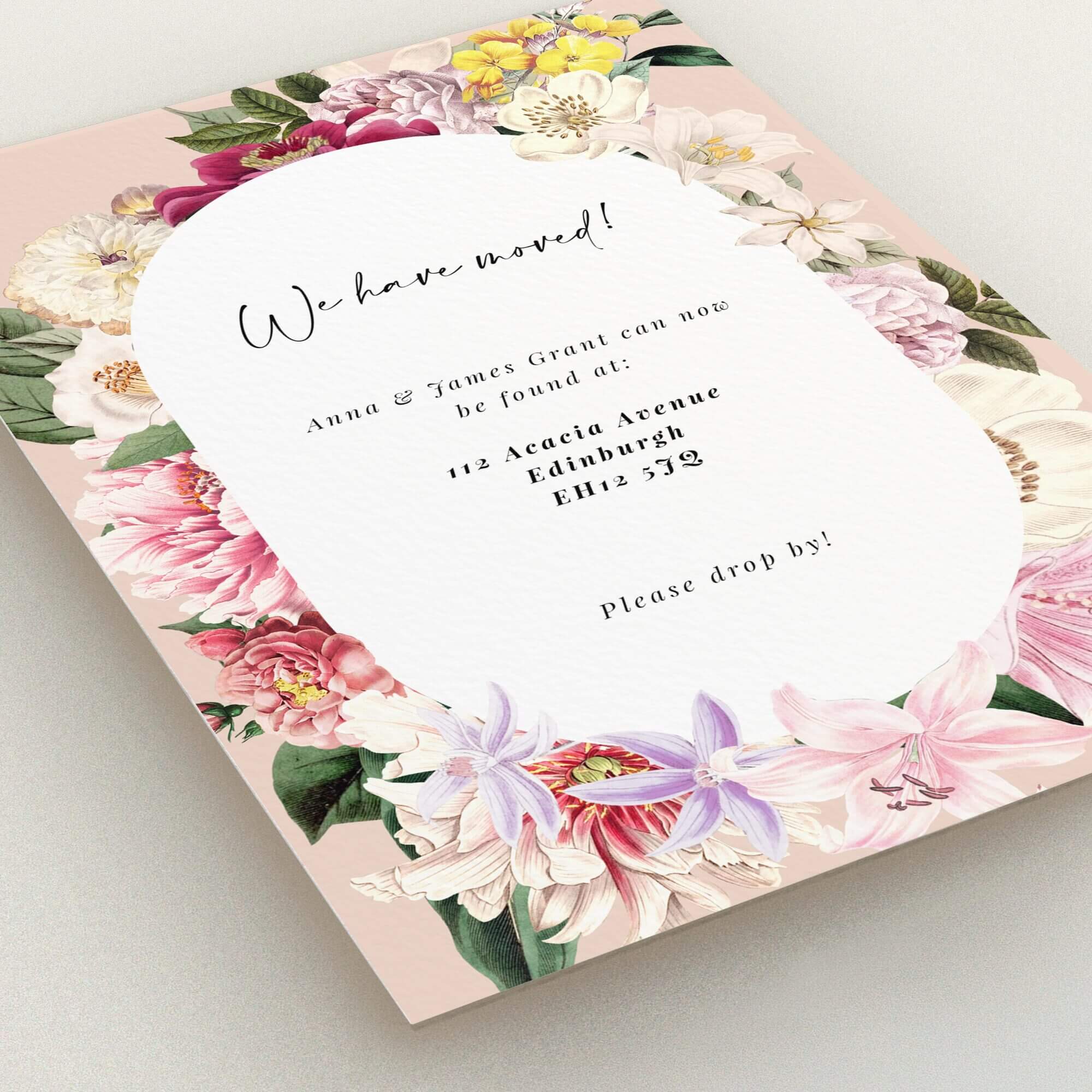 Floral Archway in Change of Address cards