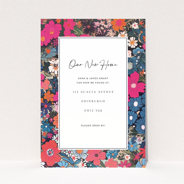 Floral Borders in Change of Address cards