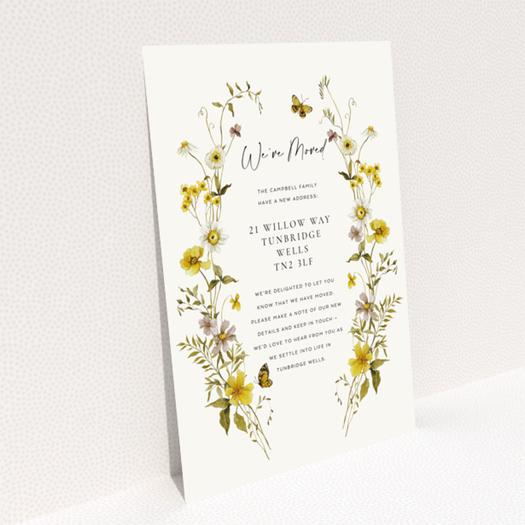 Floral Move in Change of Address cards