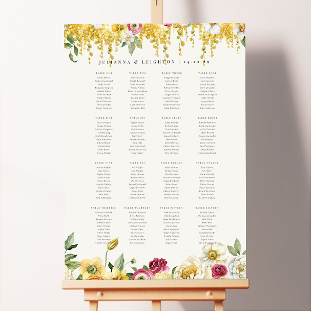 Wedding Table Plans - Utterly Printable