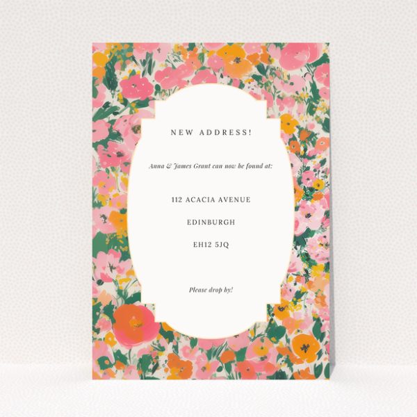 Flower Frame in Change of Address cards