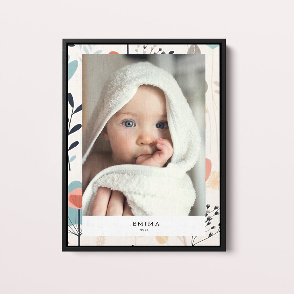 Floral cream frame in Framed Canvases