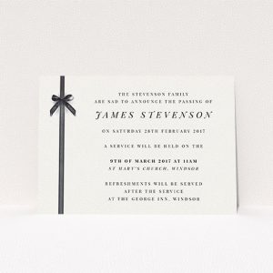 Personalised Funeral Announcement Cards | Utterly Printable