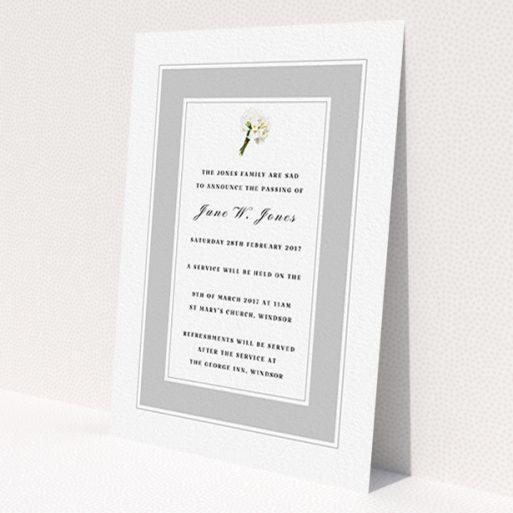 Personalised Funeral Announcement Cards | Utterly Printable