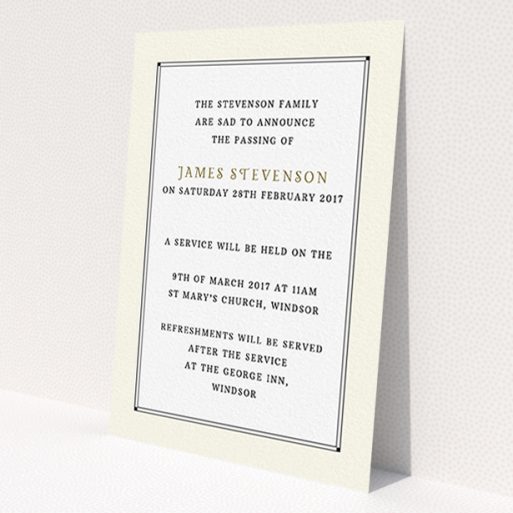 Personalised Funeral Announcement Cards | Utterly Printable