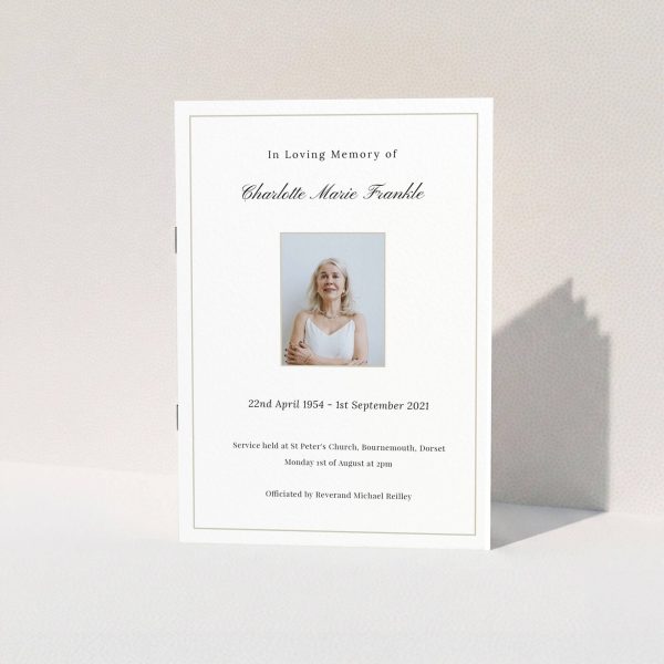 Personalised Funeral Order of Service | Utterly Printable