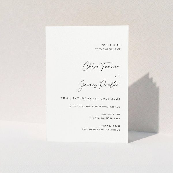 Order of Service for Weddings | Multiple Pages | Utterly Printable