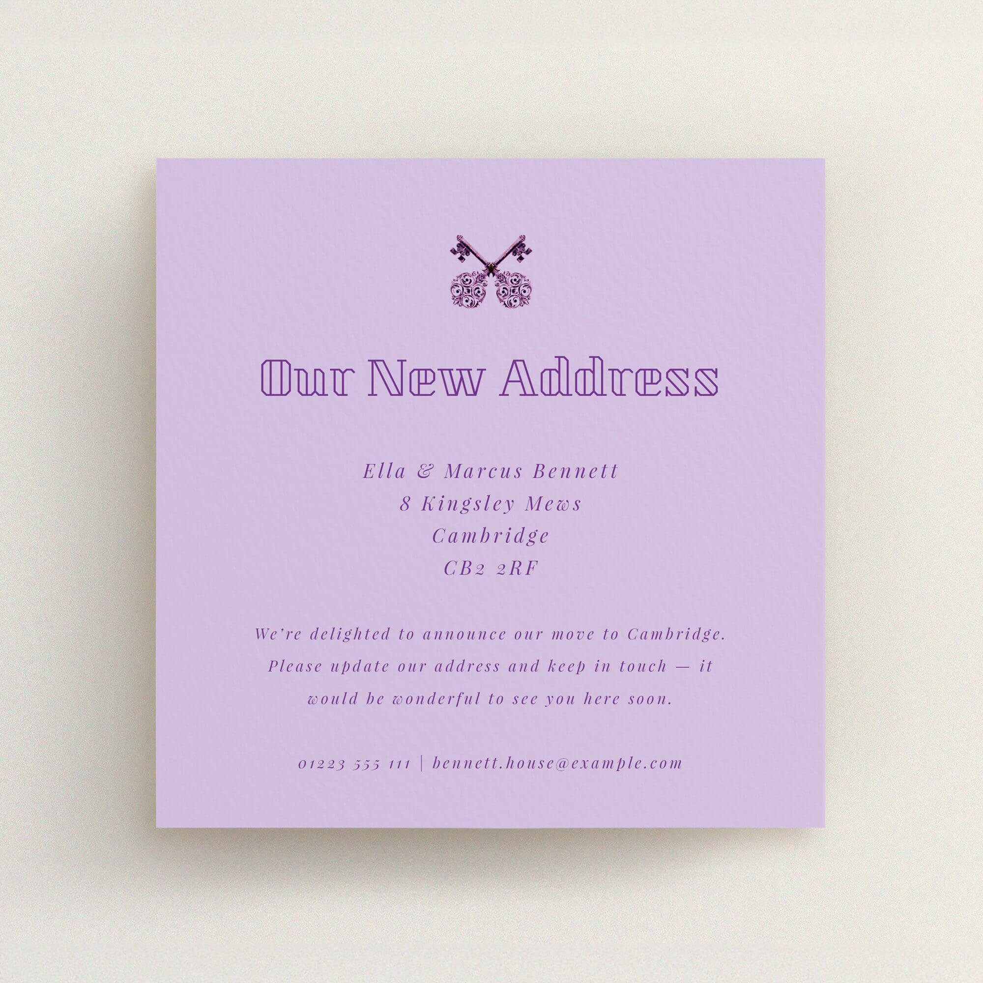 Key Connection in Change of Address cards