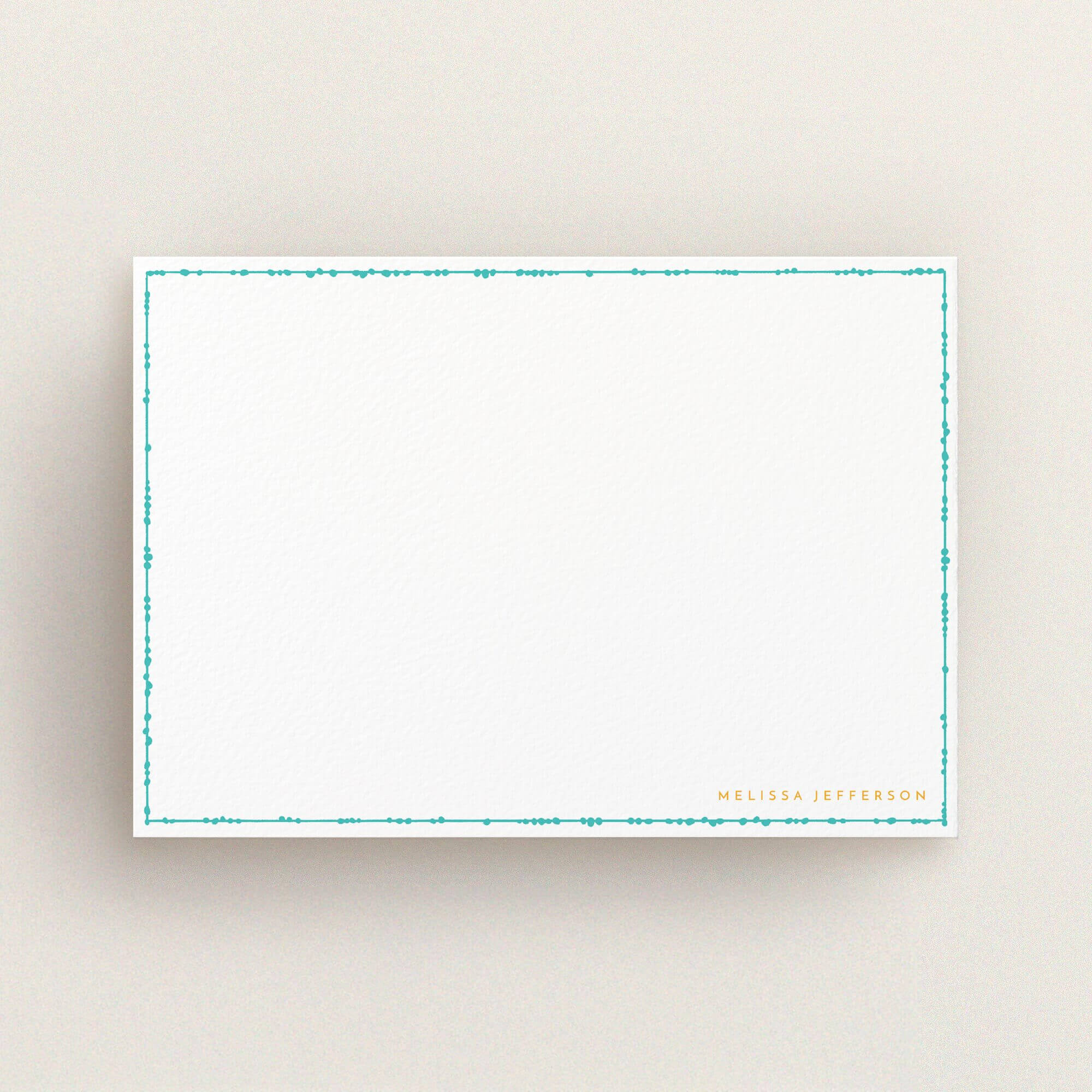 Living border in Personalised Stationery Note Cards - For Her