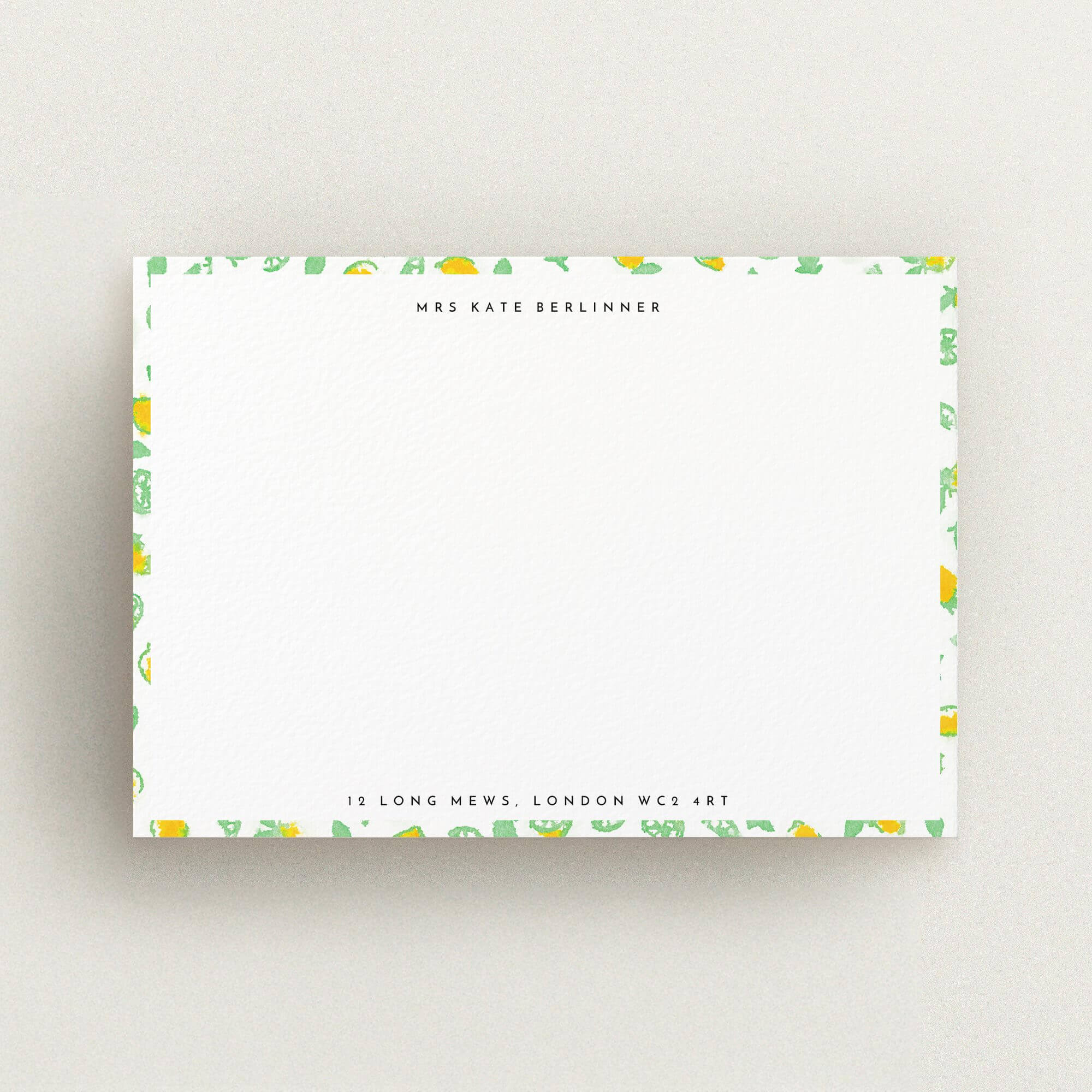 Madeira in Personalised Stationery Note Cards - For Her