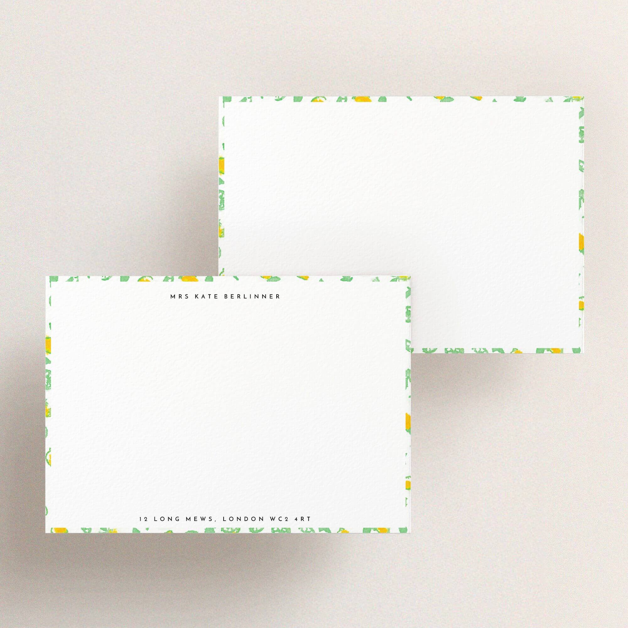 Madeira in Personalised Stationery Note Cards - For Her