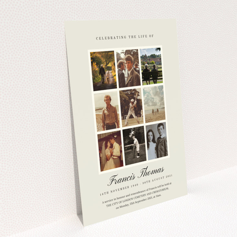 Life in Frames in Funeral Announcements