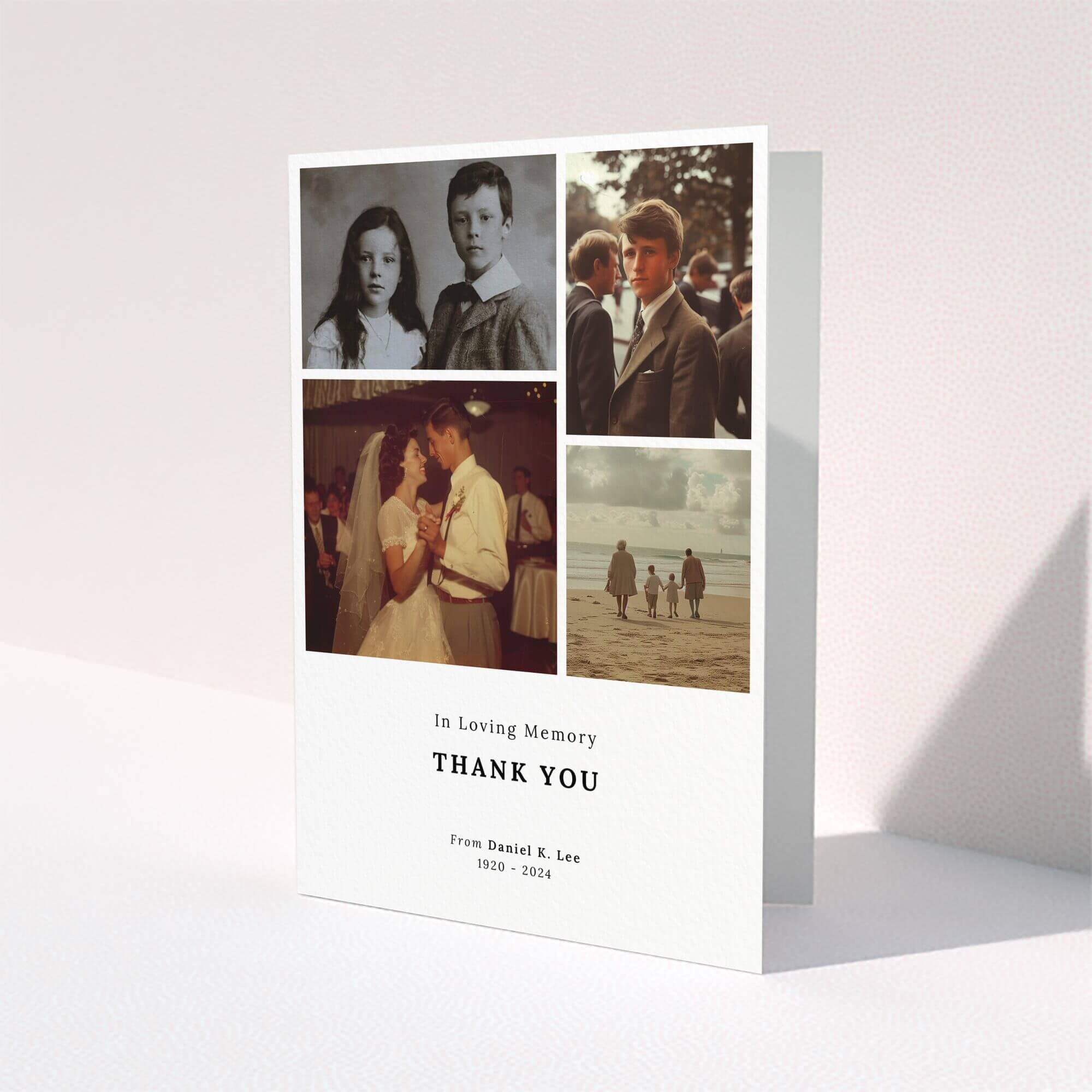 Moments in Time in Funeral Thank you Cards