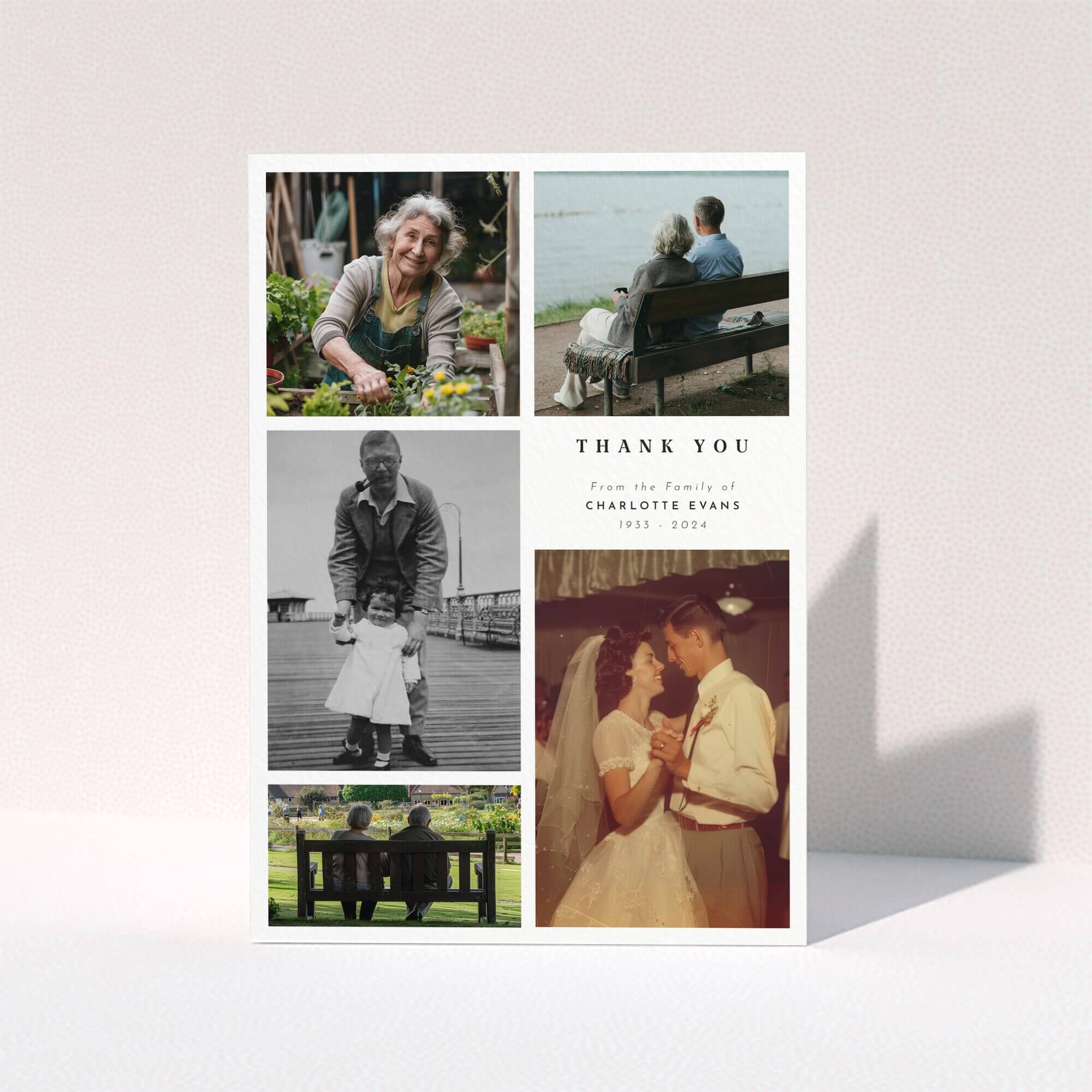 Moments of Reflection in Funeral Thank you Cards