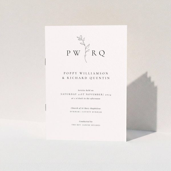 Floral Wedding Order of Service | Customisable Templates & Premium Printing