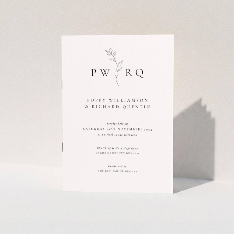 Floral Wedding Order of Service | Customisable Templates & Premium Printing