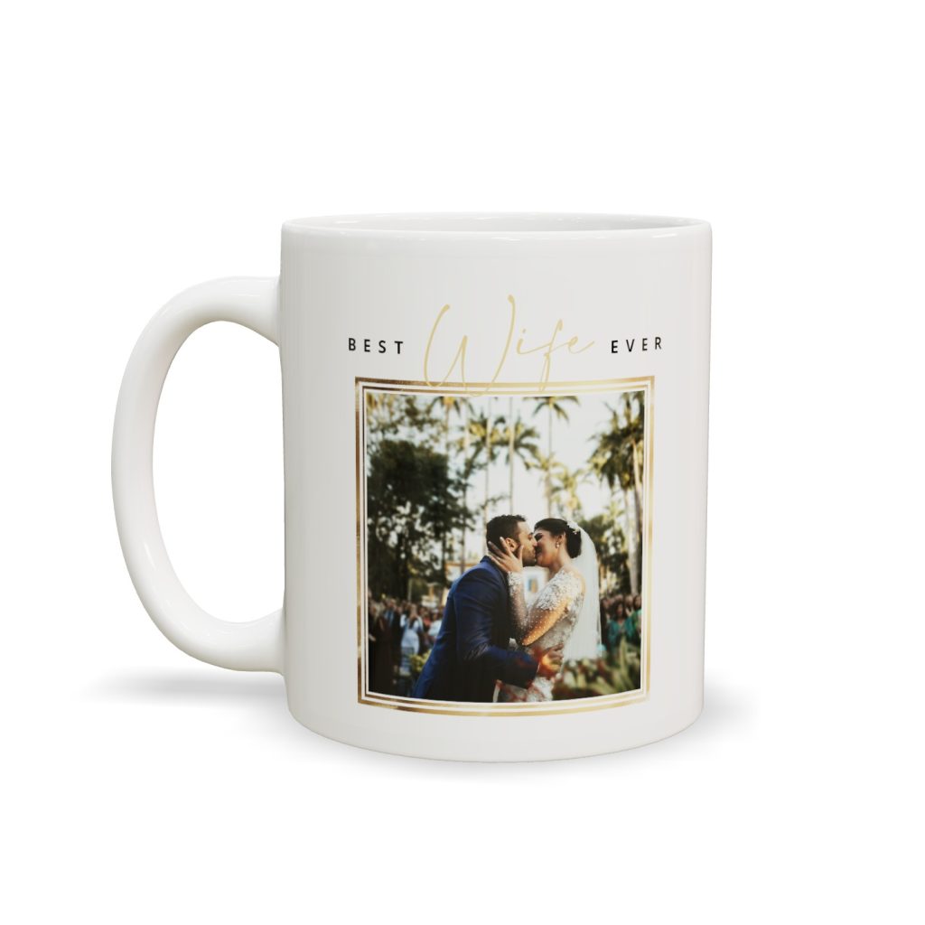 Golden Script Frame in Personalised Mugs