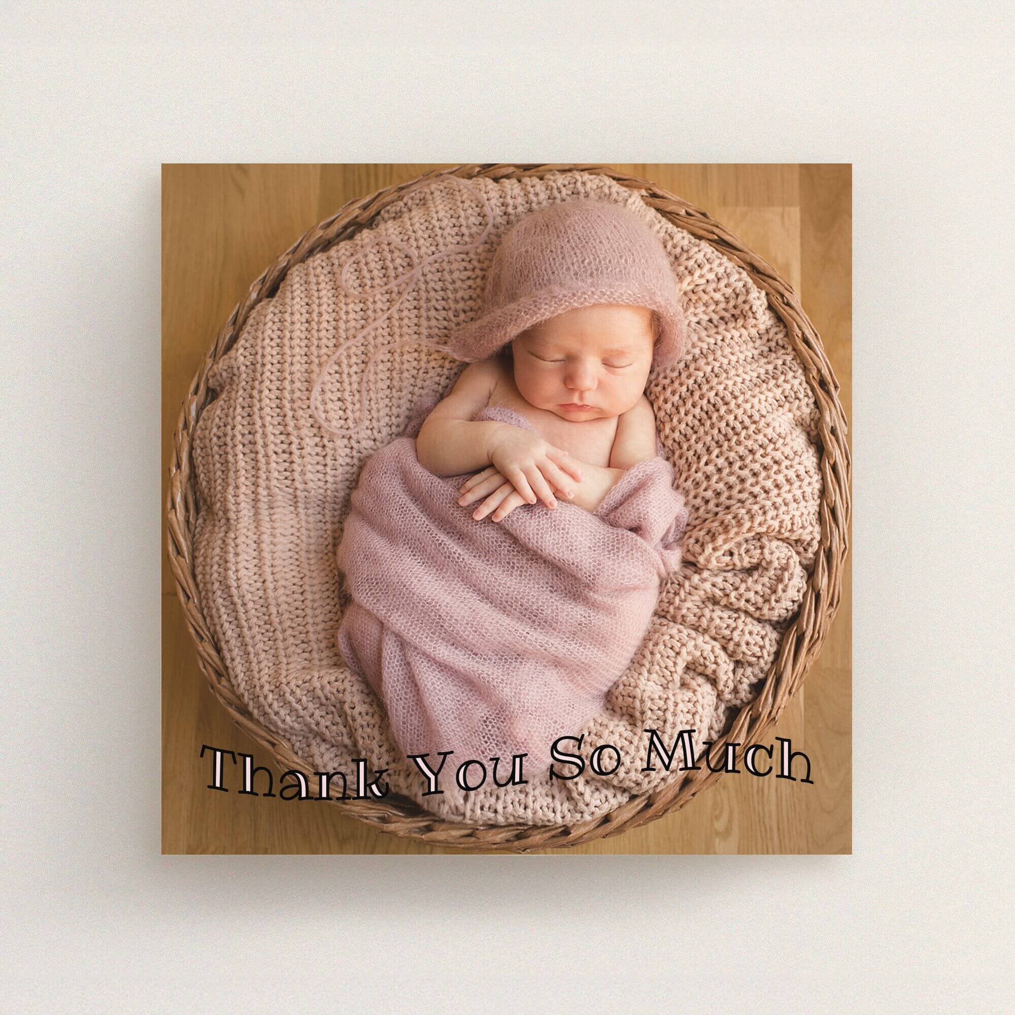 Curvy Thanks in Baby Thank You Cards