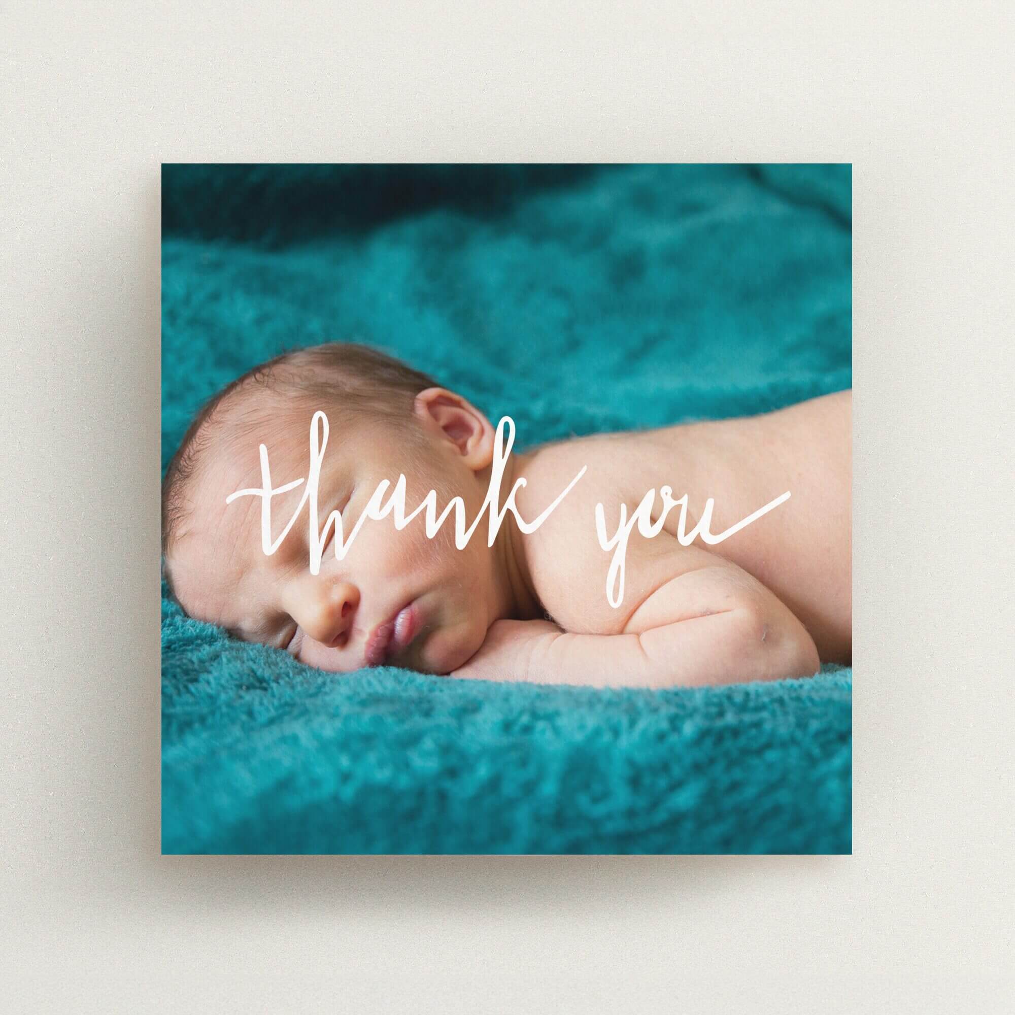 Handwritten Thanks in Baby Thank You Cards