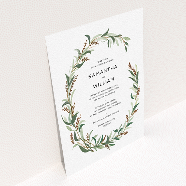 Garden Garland in Personalised Wedding Invitation Cards