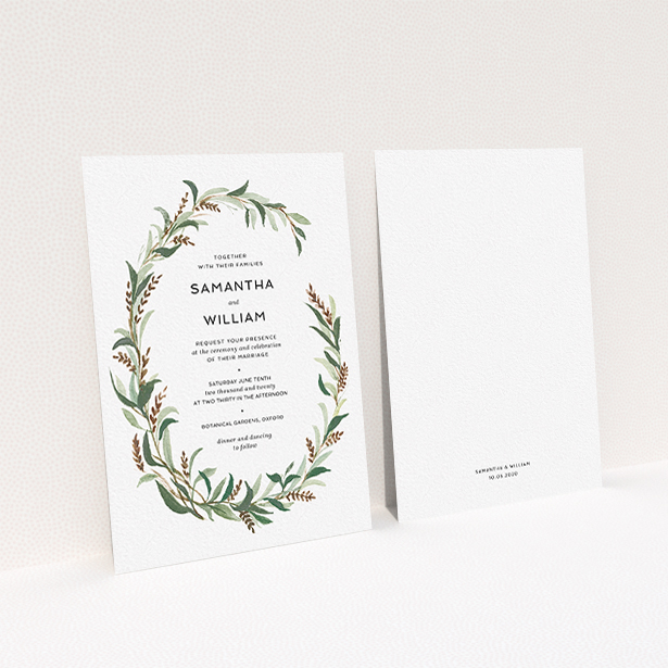 Garden Garland in Personalised Wedding Invitation Cards