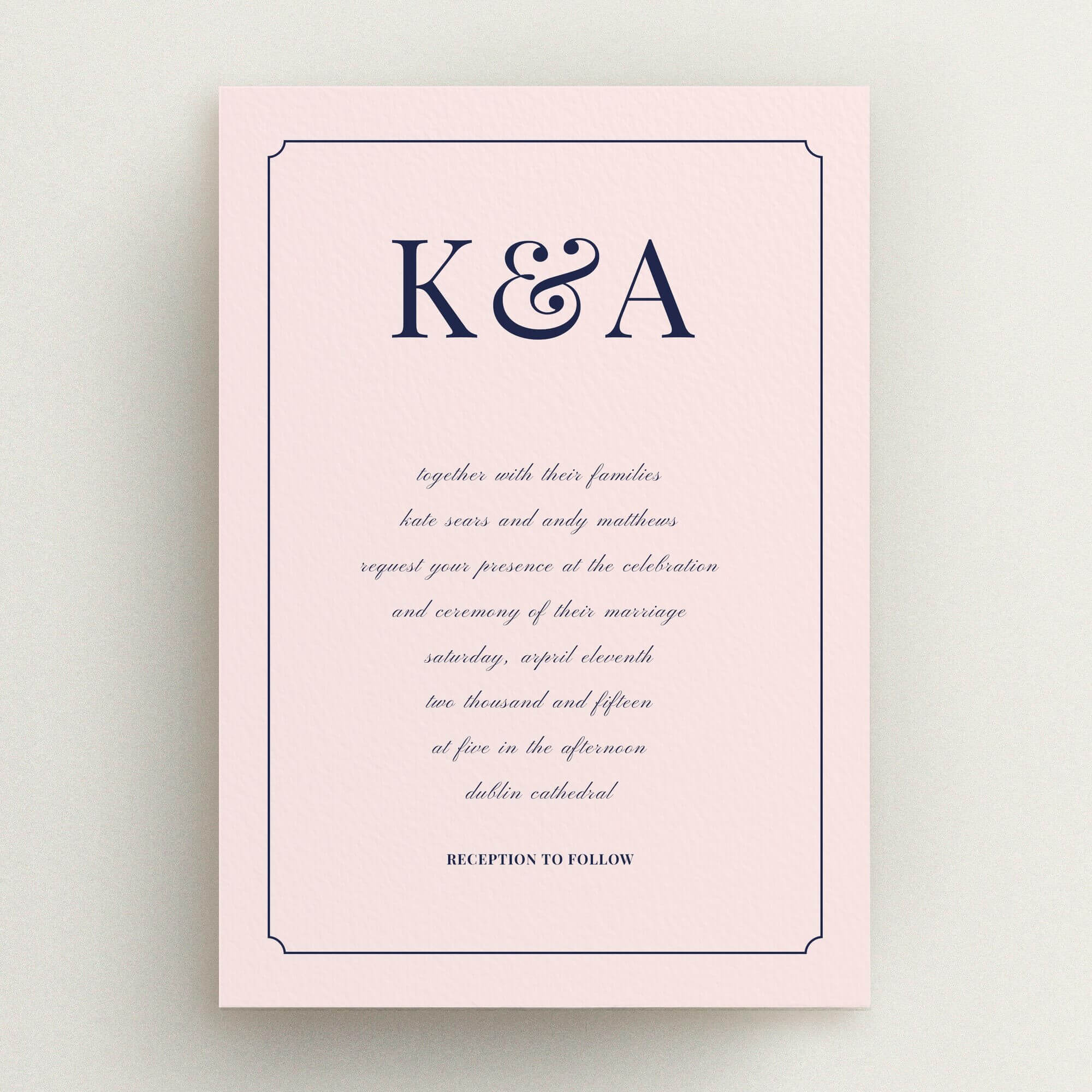 Initials here in Personalised Wedding Invitation Cards