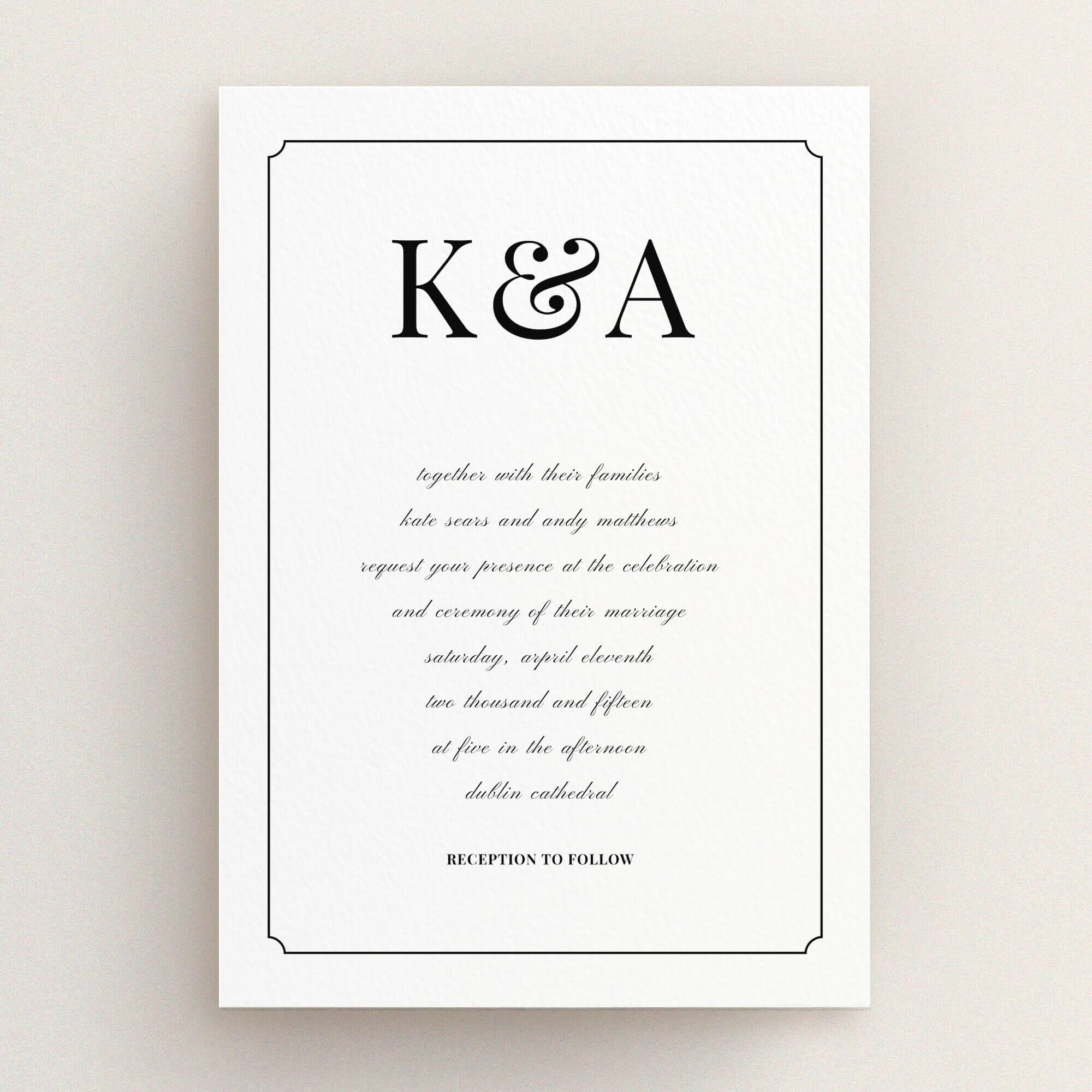 Initials here in Personalised Wedding Invitation Cards