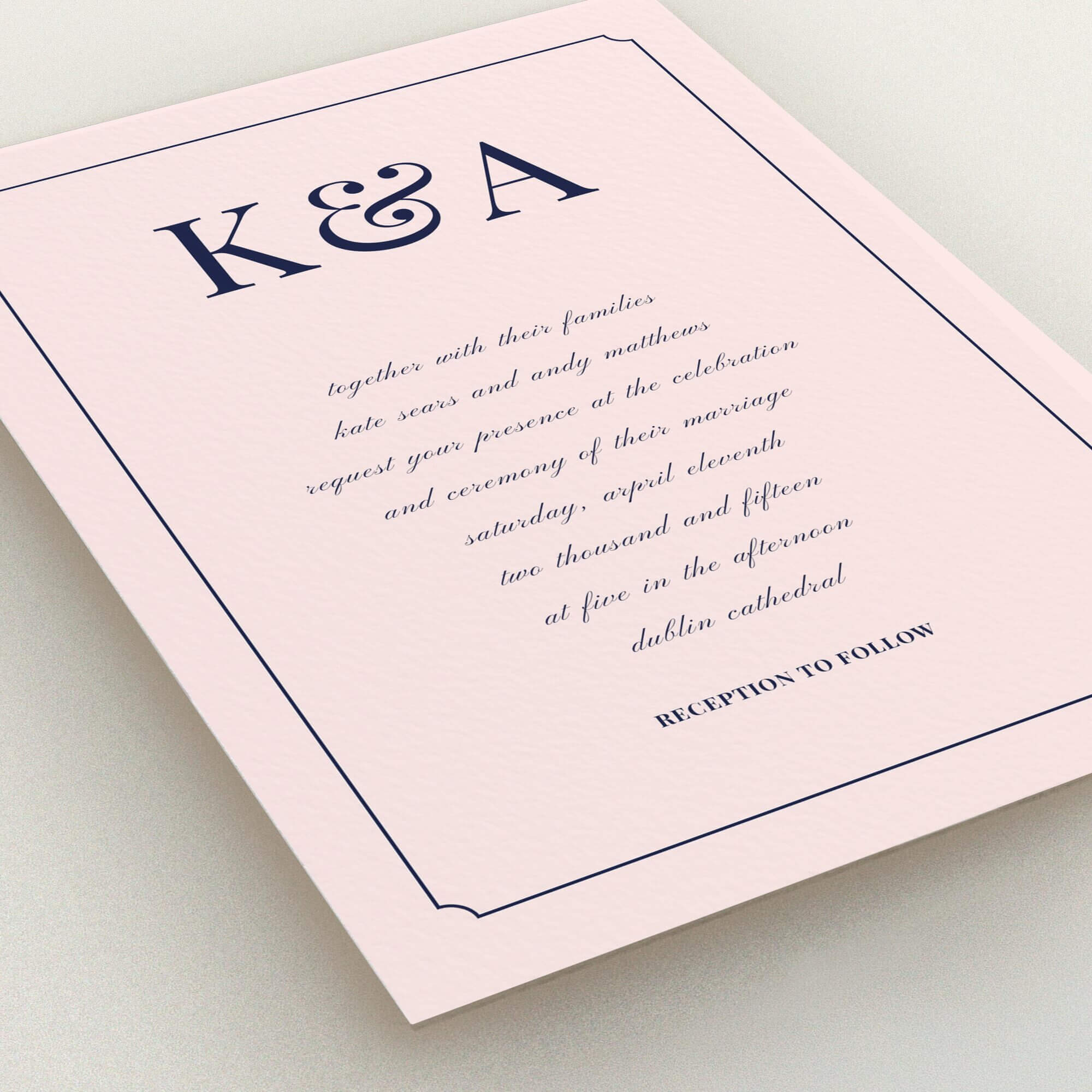 Initials here in Personalised Wedding Invitation Cards