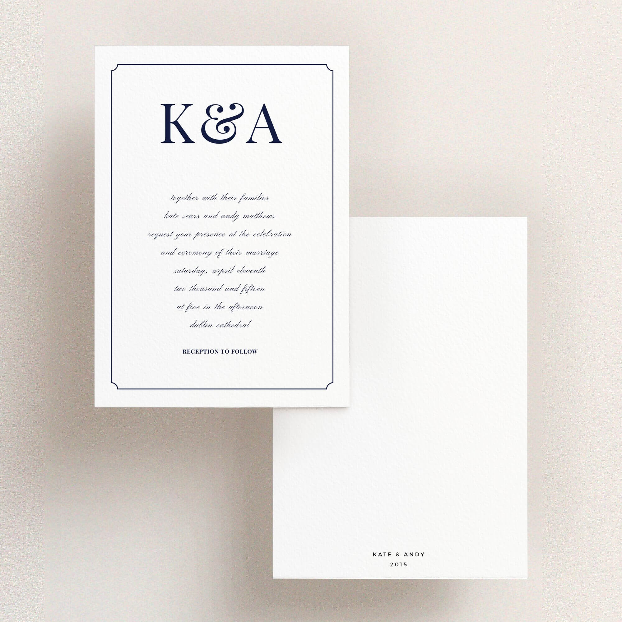 Initials here in Personalised Wedding Invitation Cards
