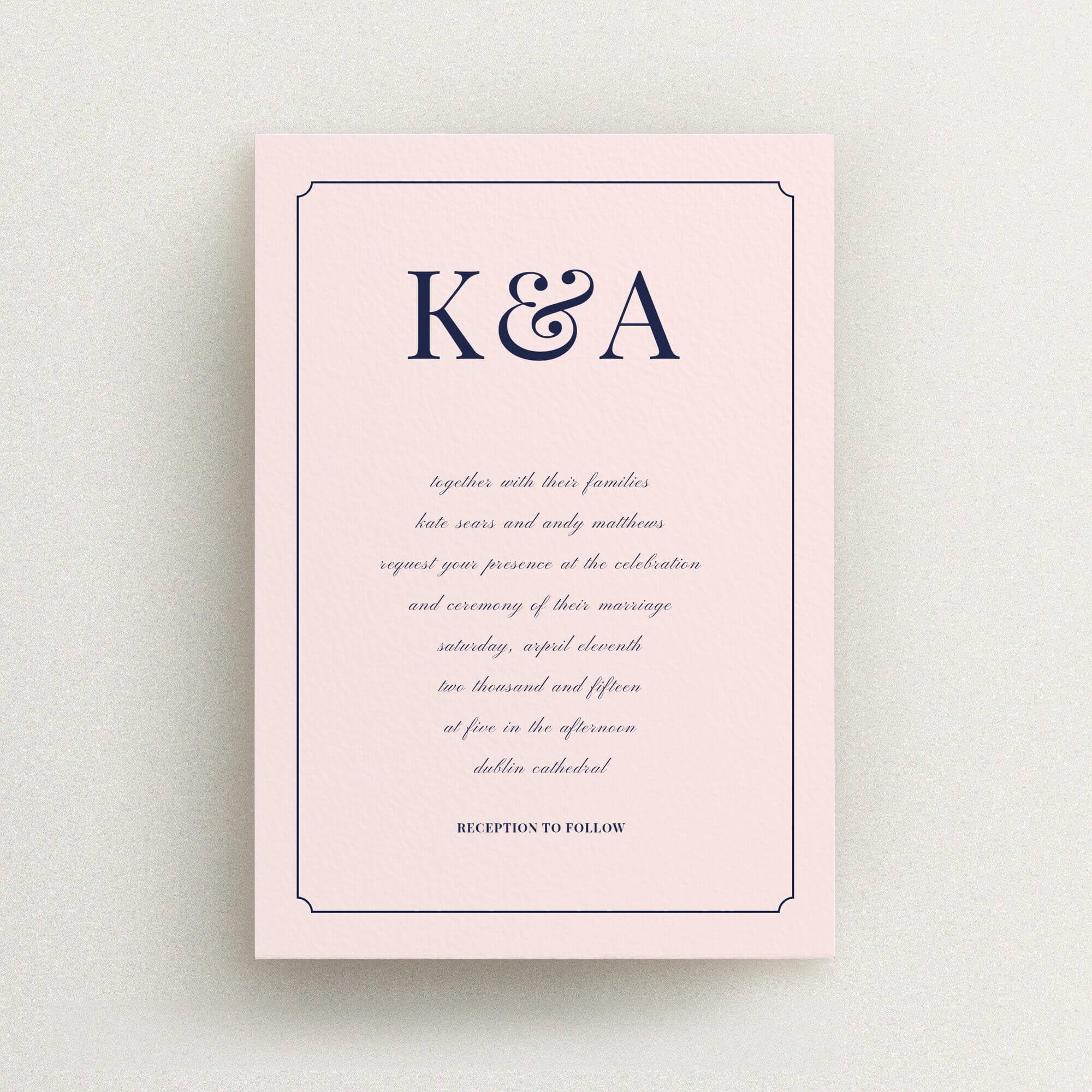 Initials here in Personalised Wedding Invitation Cards